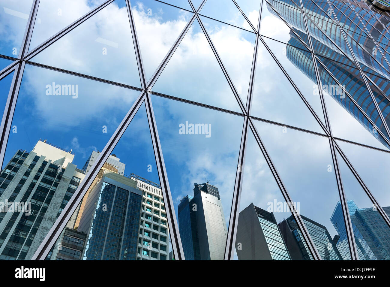 Mirrored office buildings Stock Photo - Alamy