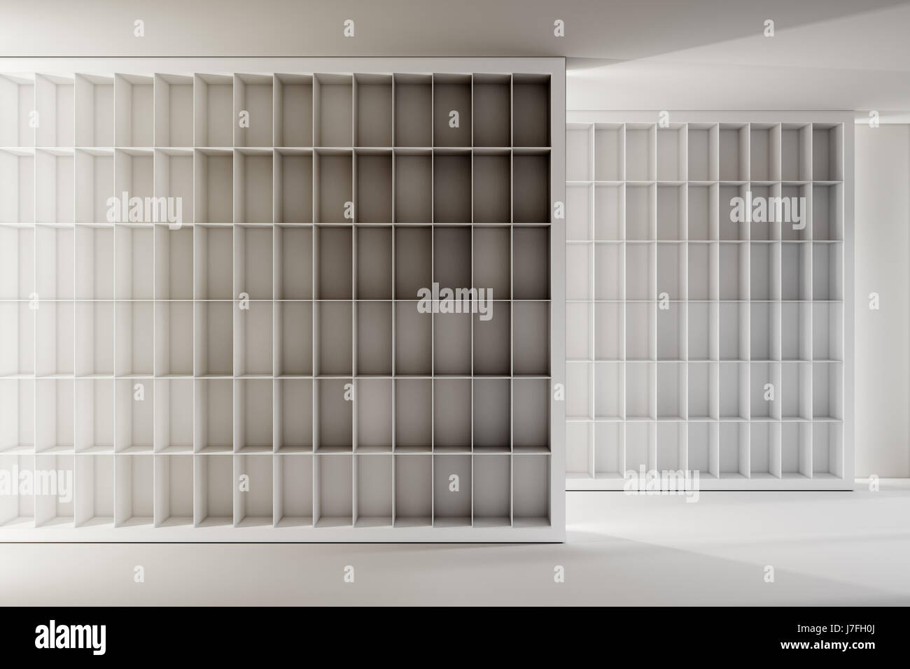 empty shelves in the store, 3d rendering Stock Photo - Alamy