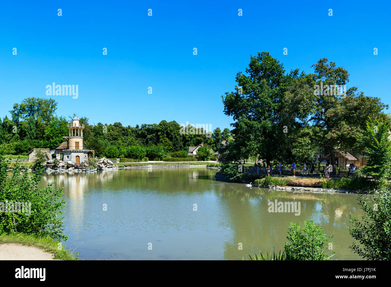 Lake in the Hameau de la Reine (Queen's Hamlet), Chateau de Versailles ...