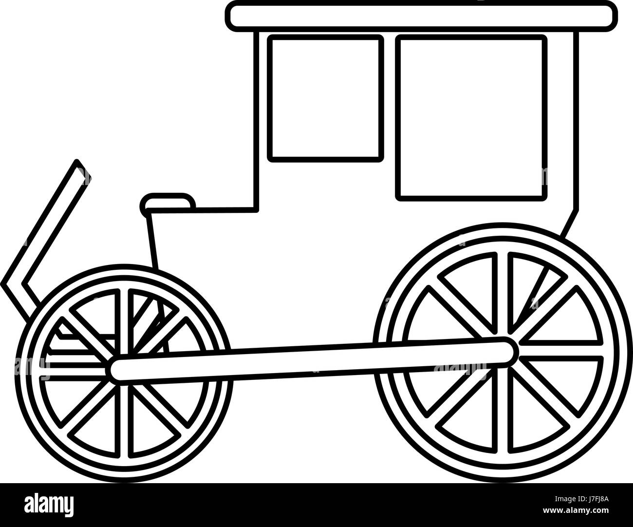 Cinderella Carriage Black And White Clipart