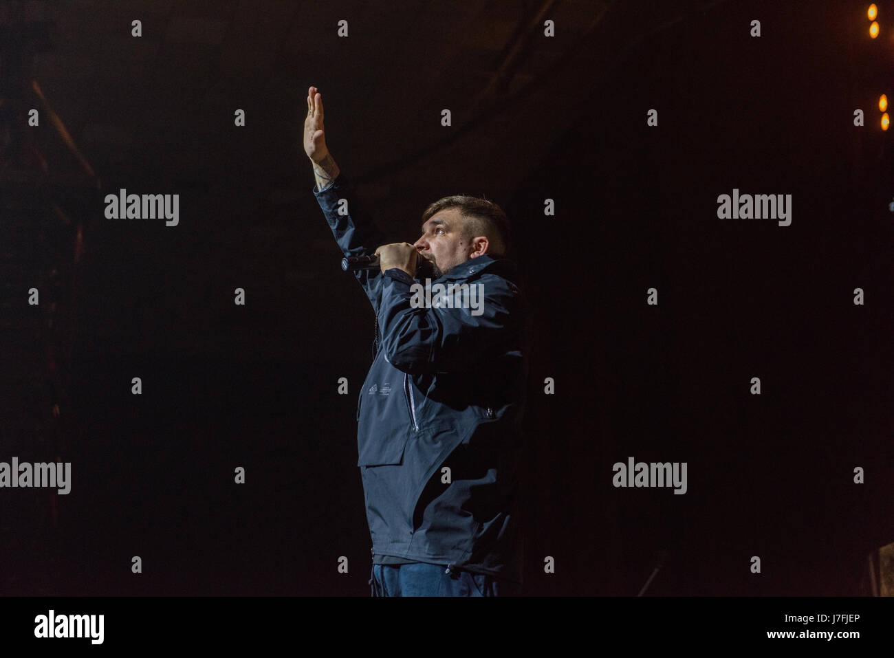 Concert of famous rapper Basta Stock Photo - Alamy