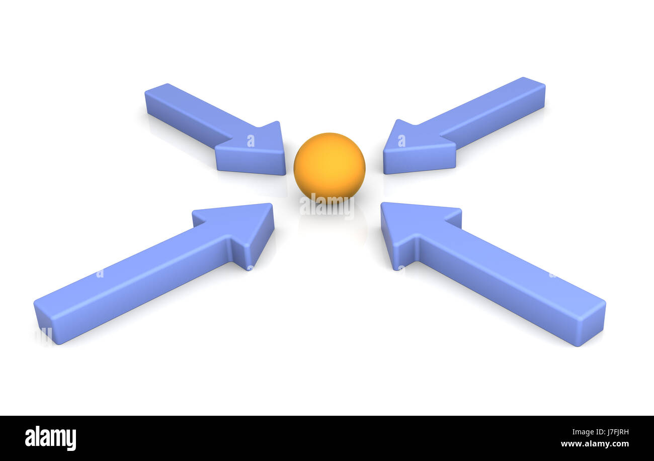 White sphere orange arrow Cut Out Stock Images & Pictures - Alamy