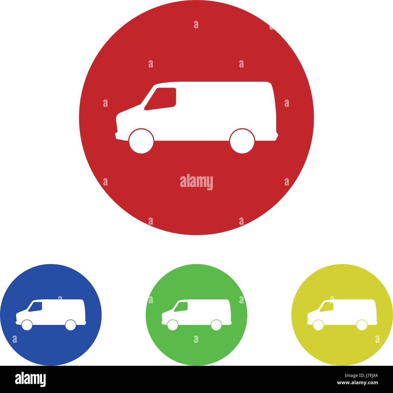 Van truck icon set Stock Vector Image & Art - Alamy
