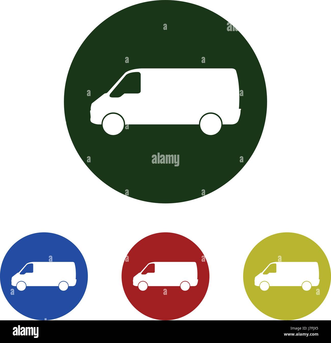 Van truck icon set Stock Vector Image & Art - Alamy