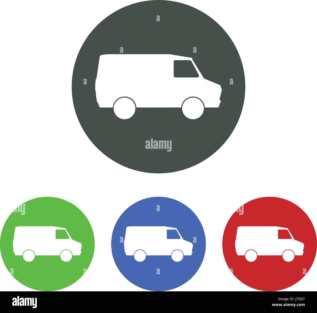 Van truck icon set Stock Vector Image & Art - Alamy