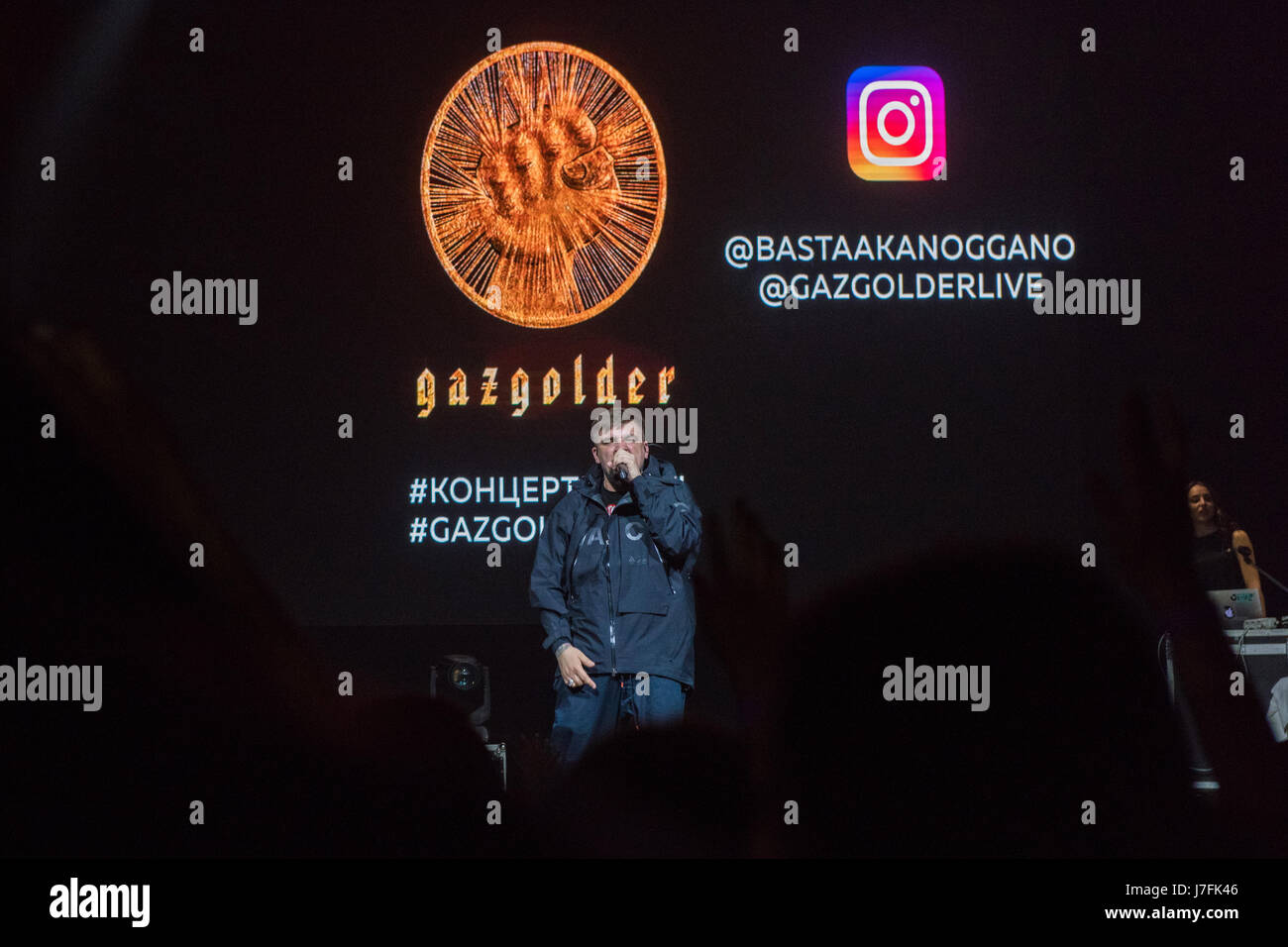 Concert of famous rapper Basta Stock Photo - Alamy
