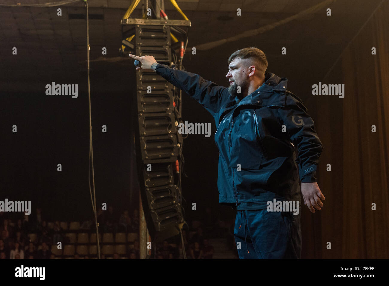 Concert of famous rapper Basta Stock Photo - Alamy