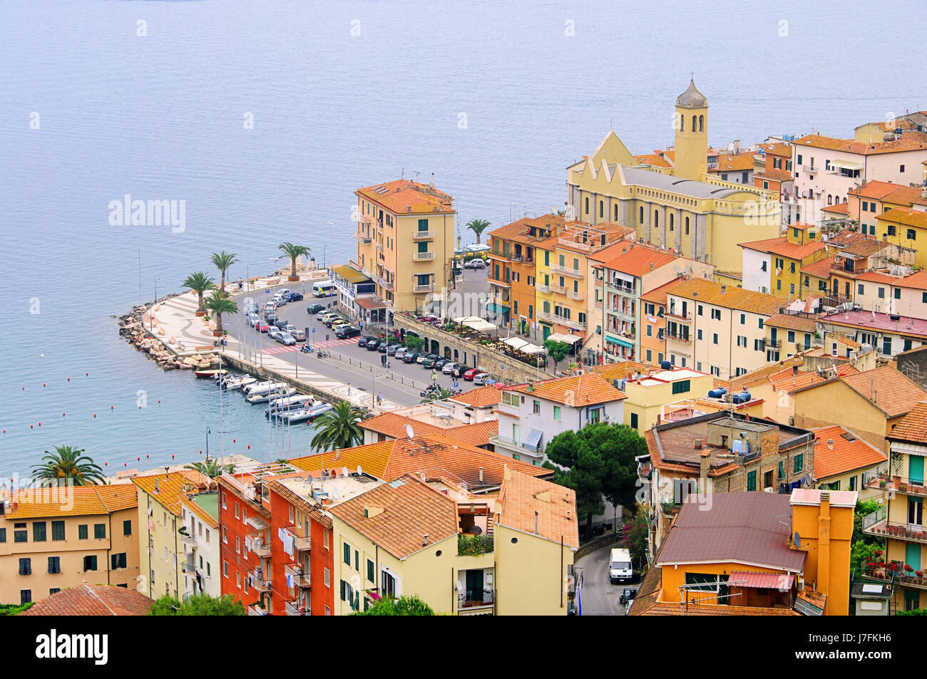 city town harbor tuscany harbours postage salt water sea ocean water ...