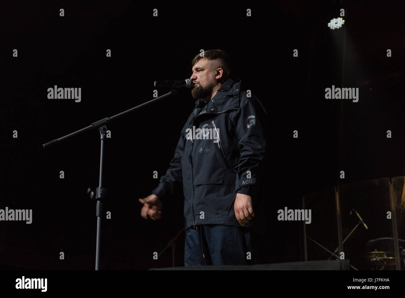 Concert of famous rapper Basta Stock Photo - Alamy