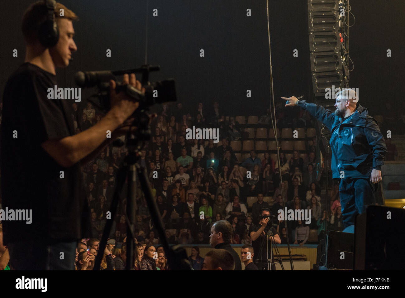 Concert of famous rapper Basta Stock Photo - Alamy