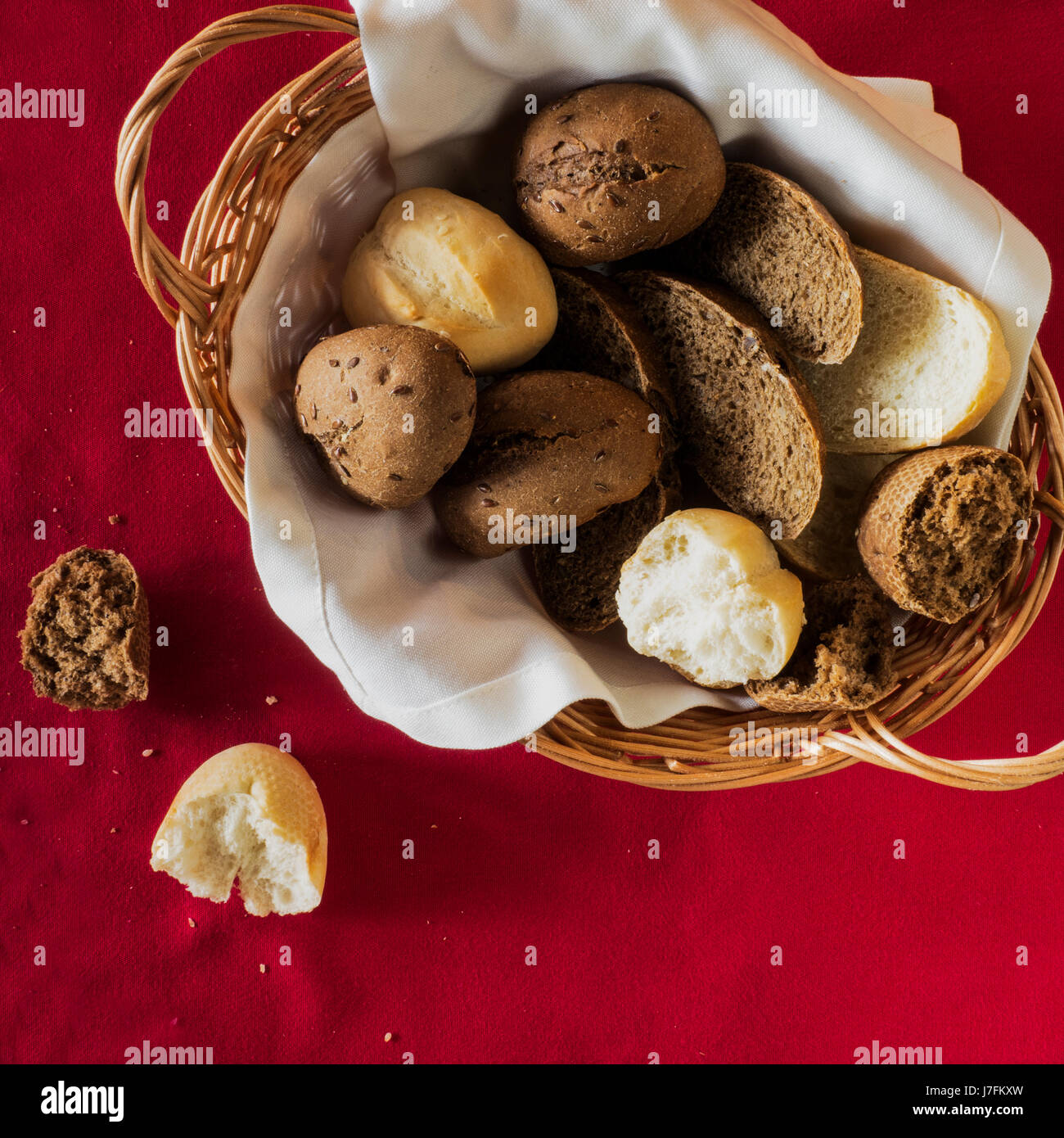 Various kinds of bread for dinner Stock Photo - Alamy