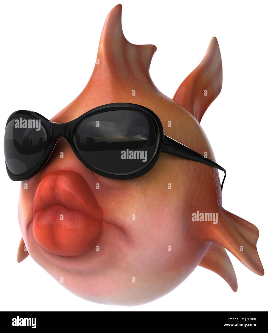 animal sad fish depression overweight goldfish glass chalice tumbler ...