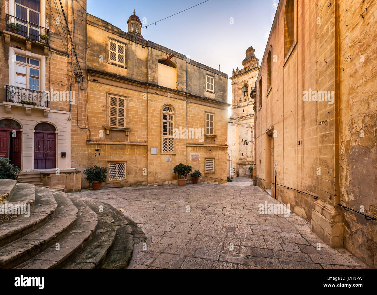 Saint Lawrence Church in Vittoriosa (Birgu), Malta Stock Photo - Alamy