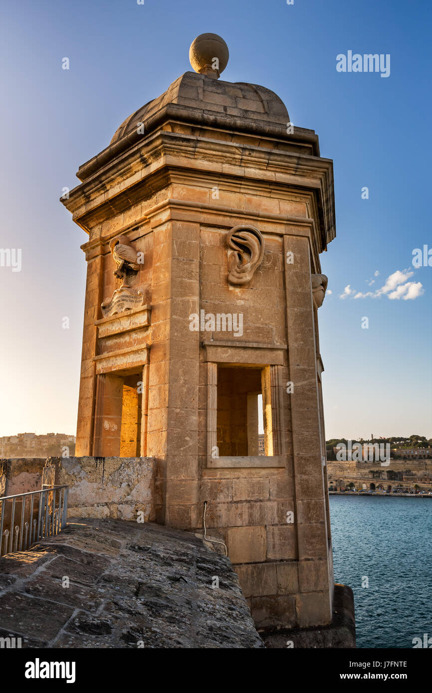 Fortified Tower in Gardjola Gardens, Malta Stock Photo - Alamy
