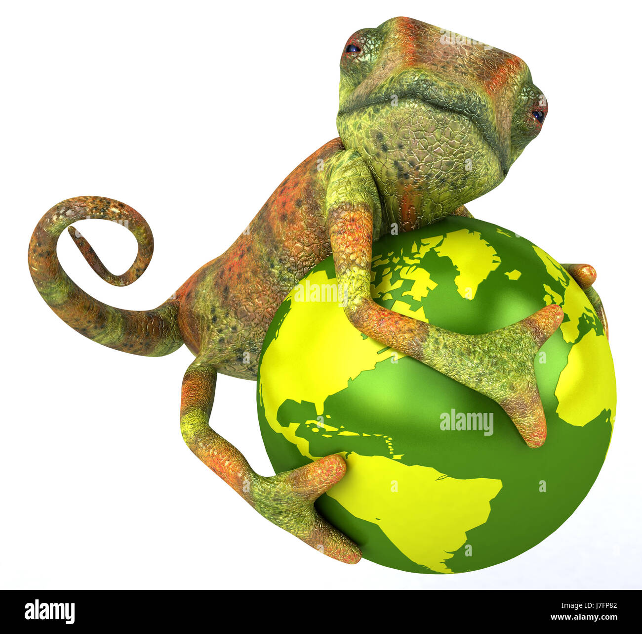 beautiful beauteously nice isolated colour animal reptile green lizard ...