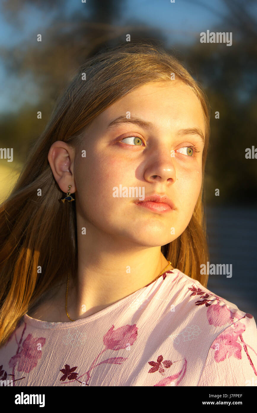 woman close teen person longing look glancing see view looking peeking ...