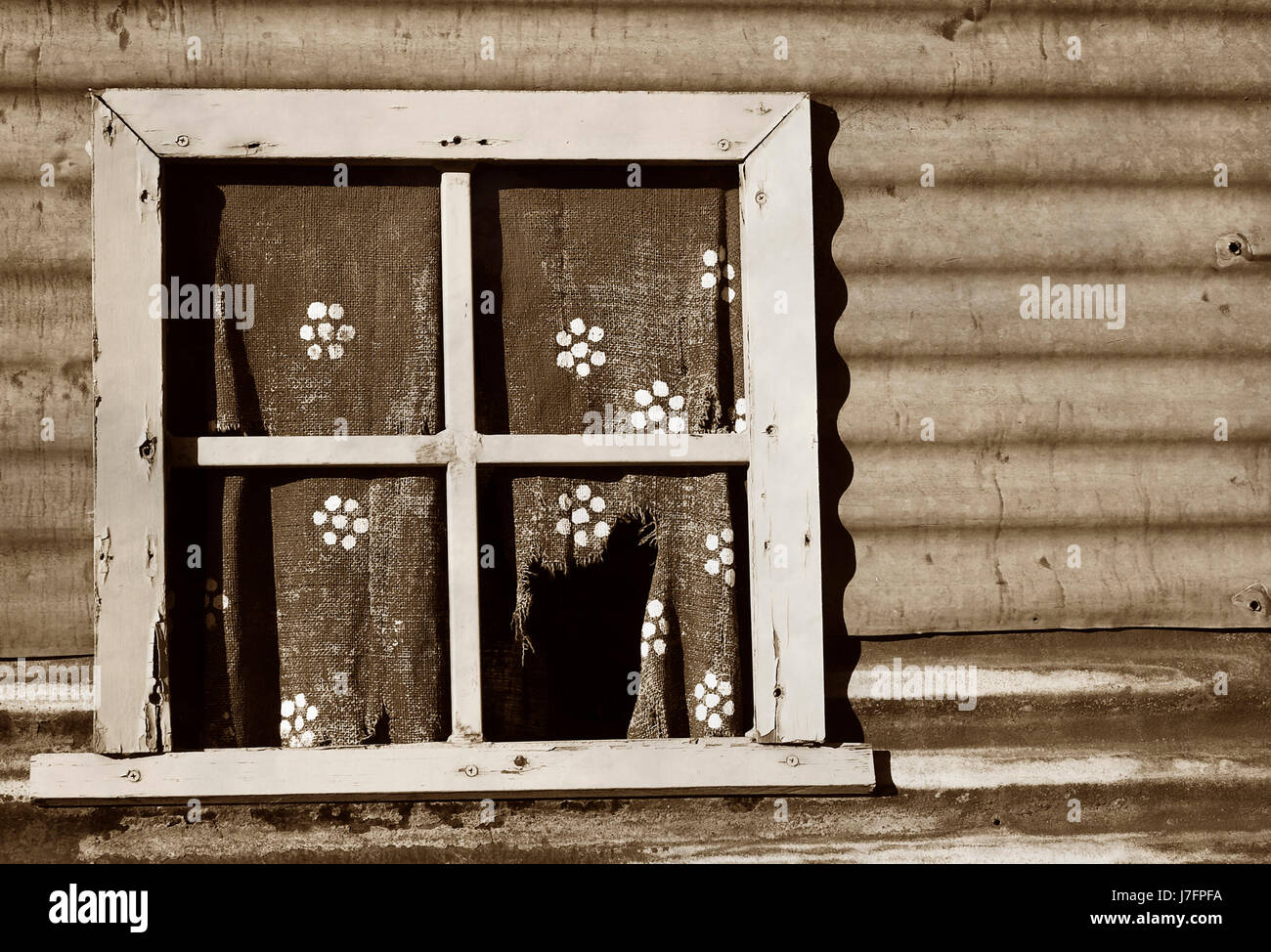 window porthole dormer window pane sepia vintage rusty curtain rust tin ...