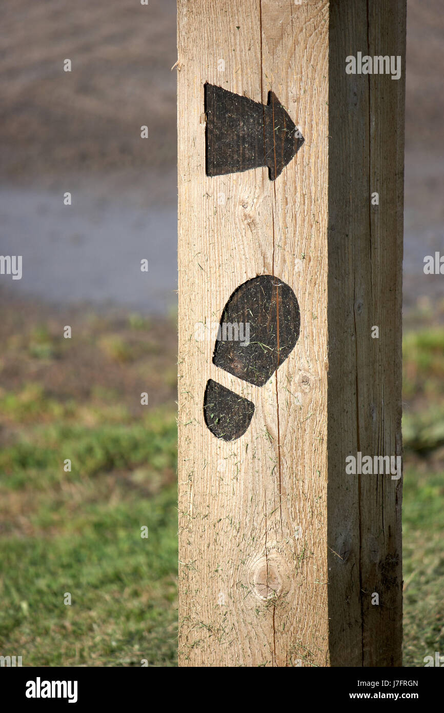 wood symbols sign daytime message nobody arrow path way meadow grass ...