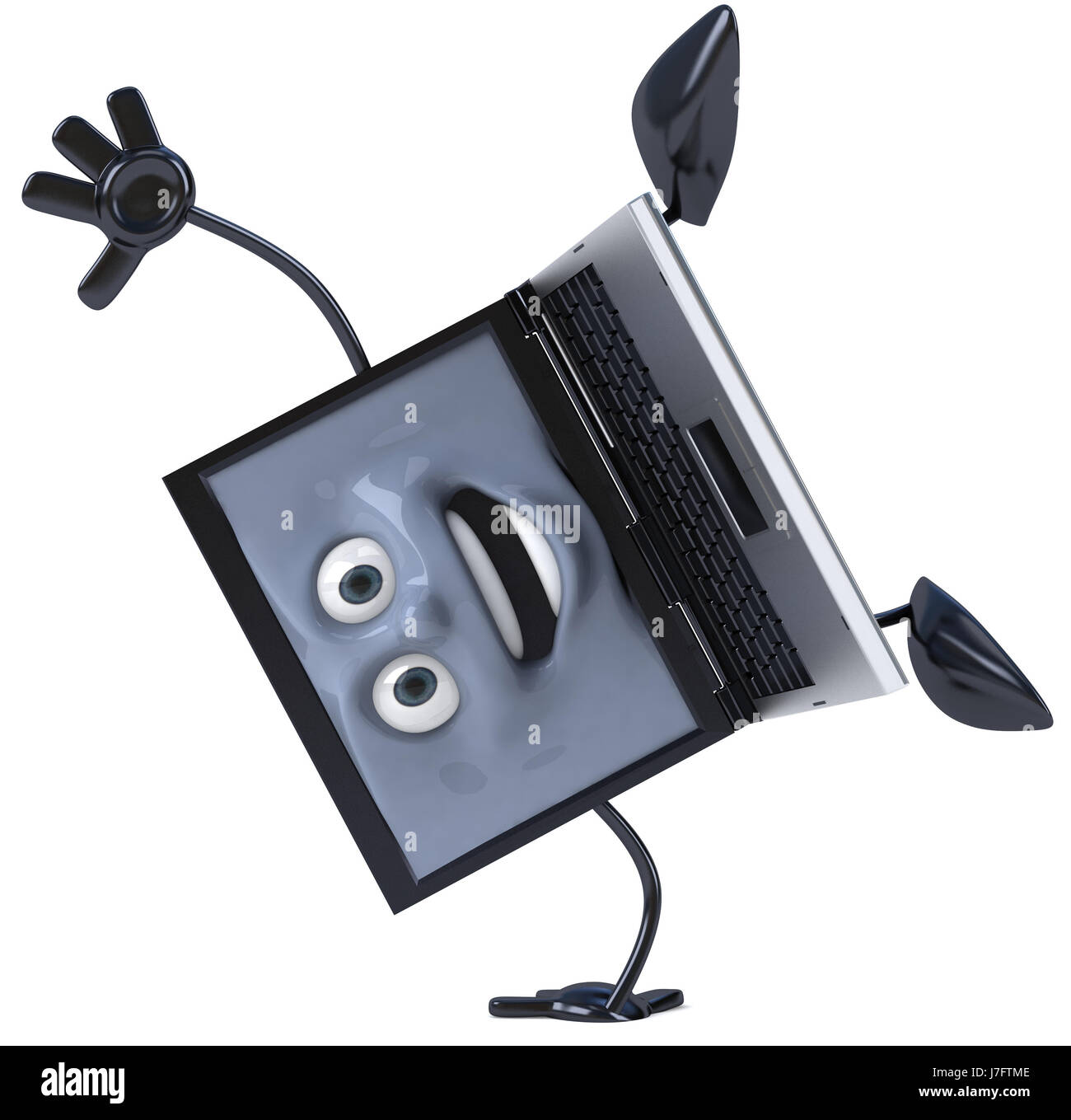 tower office laptop notebook computers computer desk object isolated ...