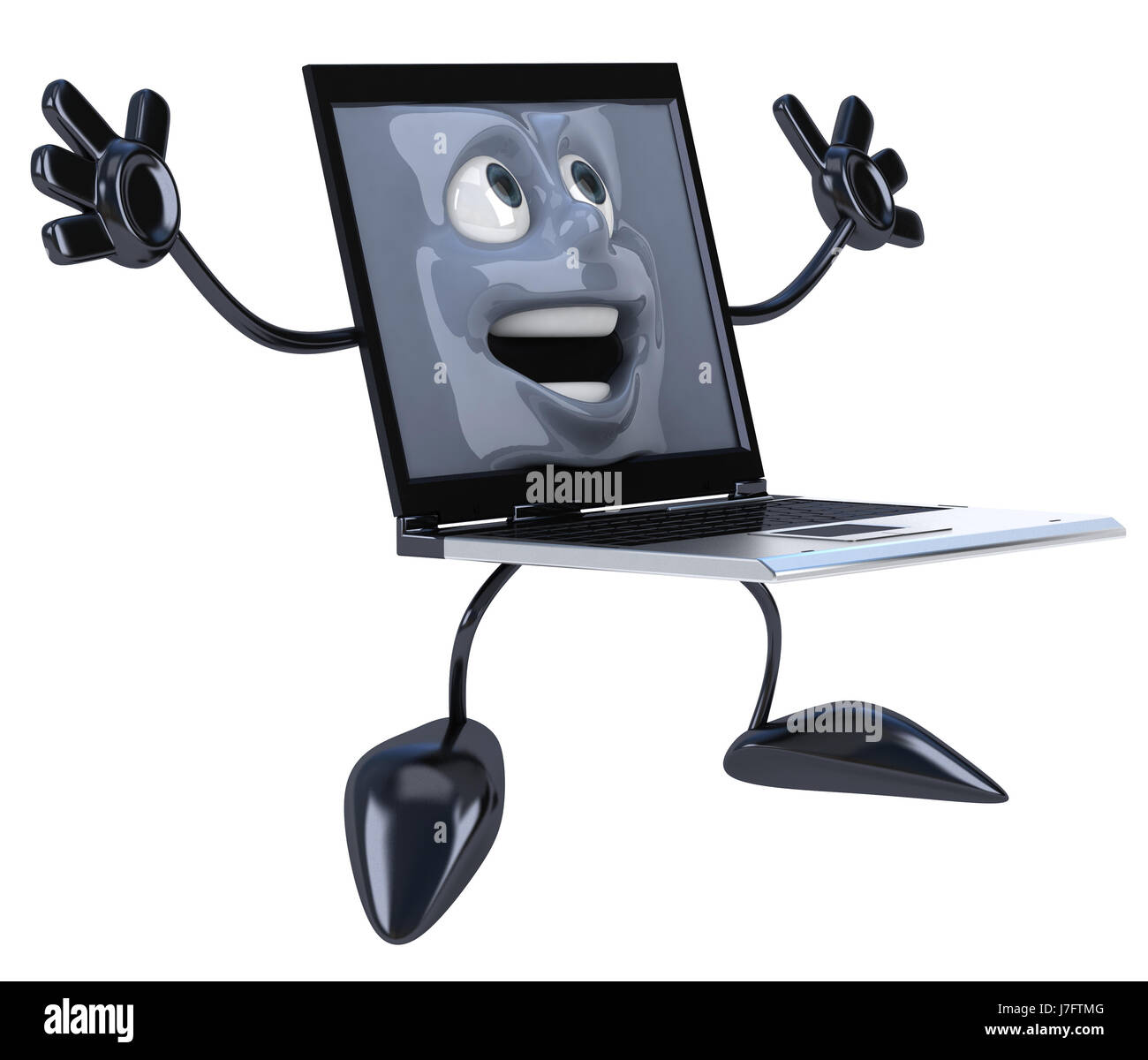 tower office laptop notebook computers computer desk object isolated ...