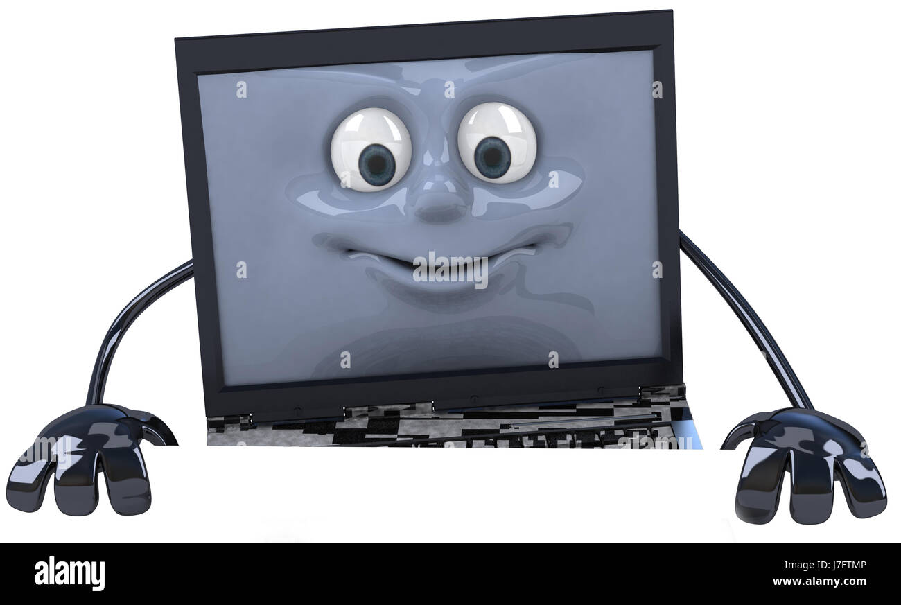 tower office laptop notebook computers computer desk object isolated ...