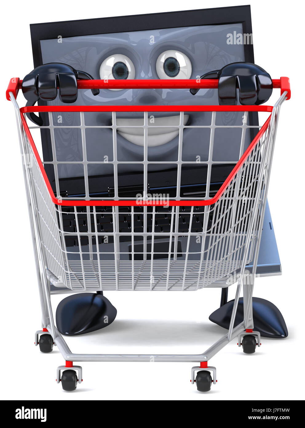 tower office laptop notebook computers computer desk object isolated ...