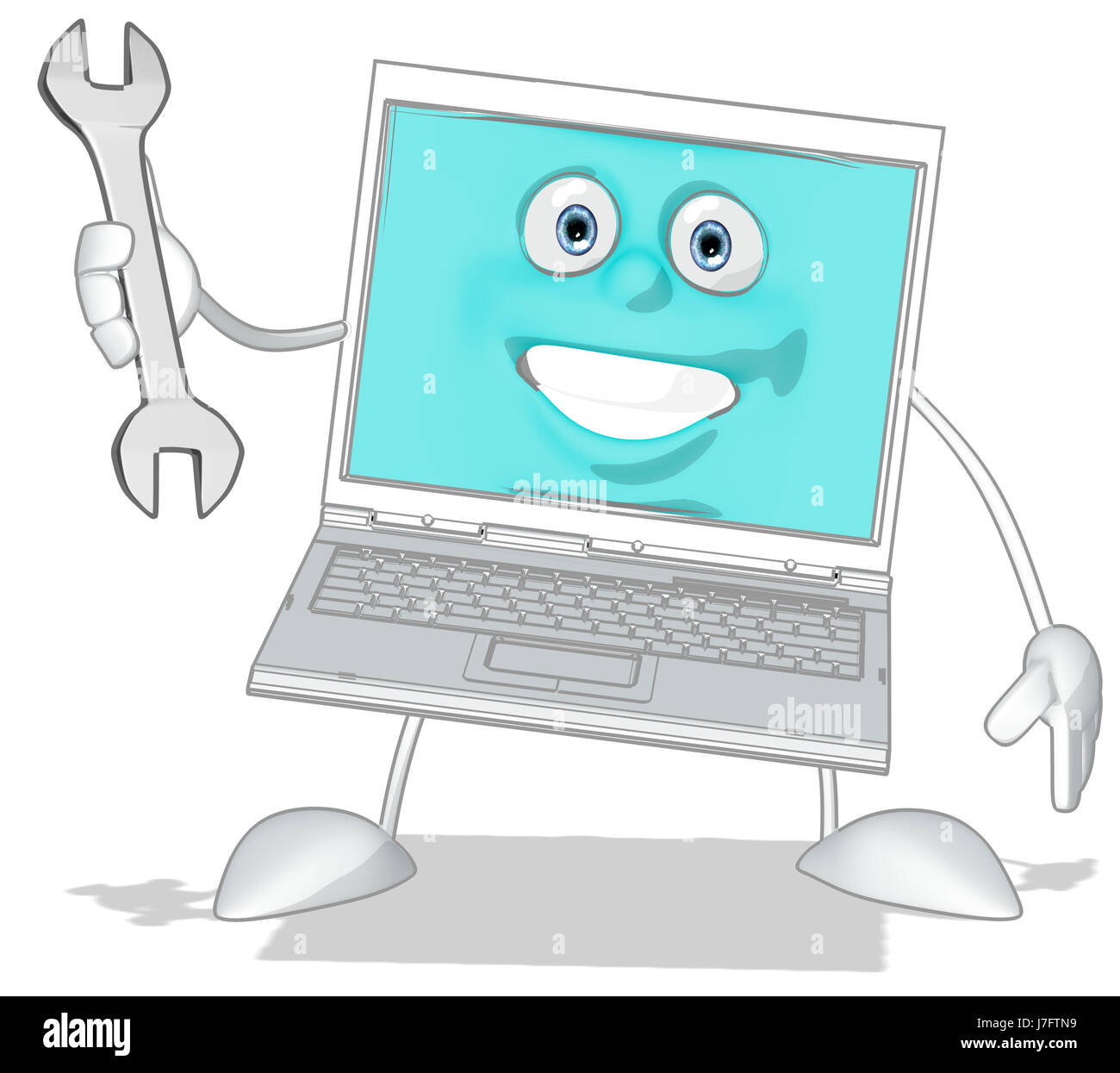 tower office laptop notebook computers computer desk object isolated ...