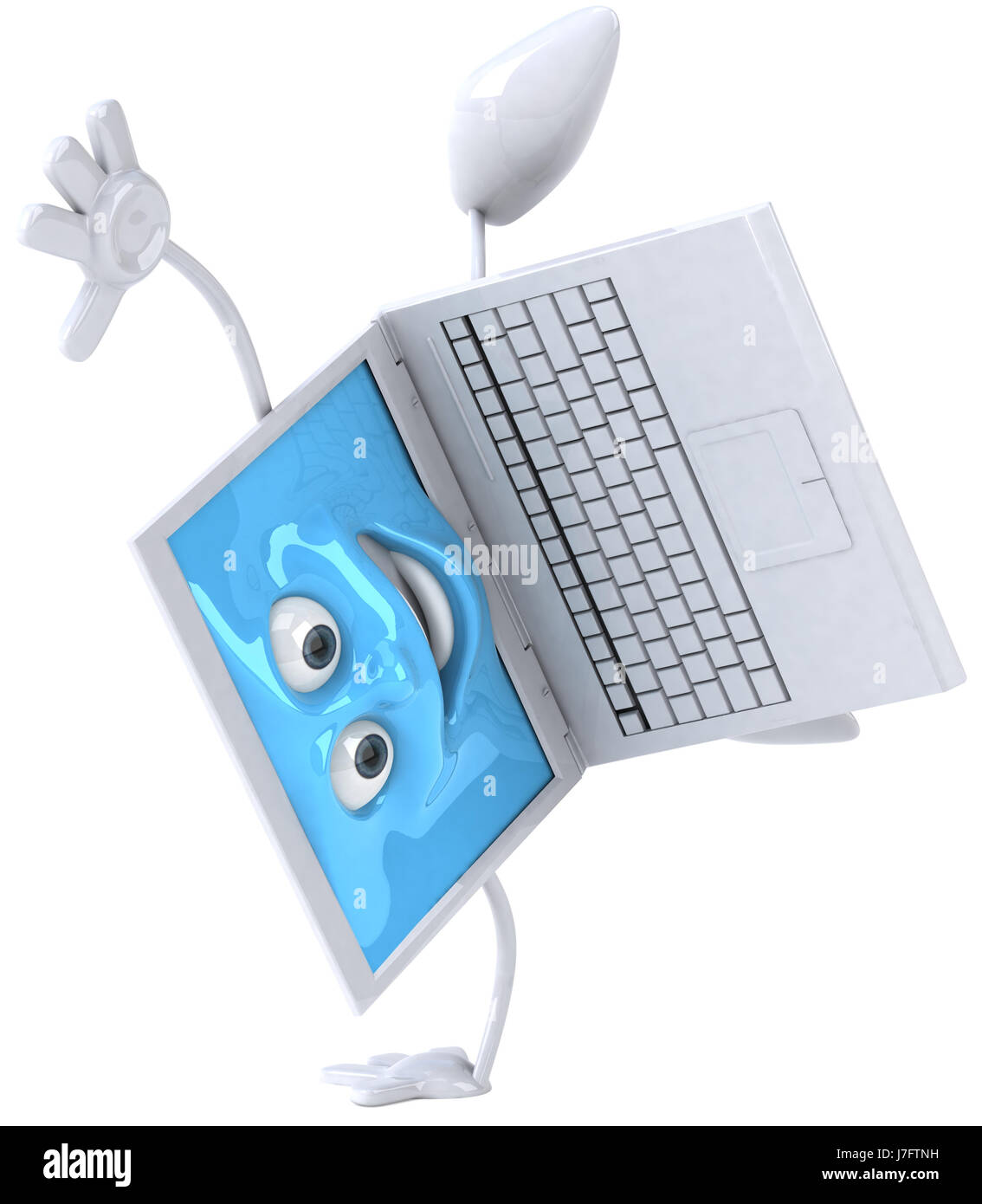 tower office laptop notebook computers computer desk object isolated ...