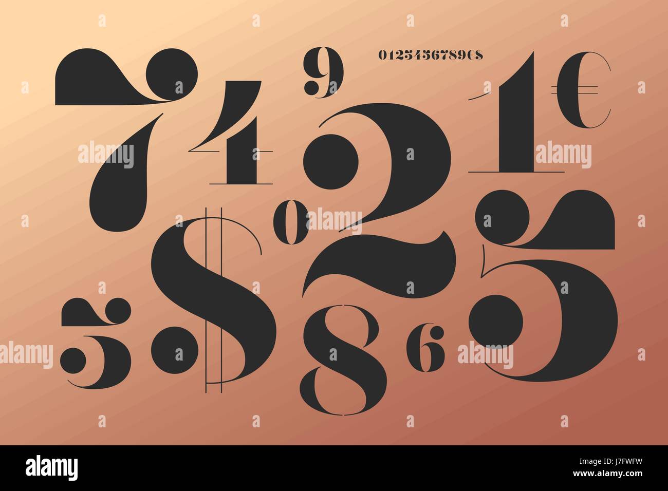 Art deco font hi-res stock photography and images - Alamy