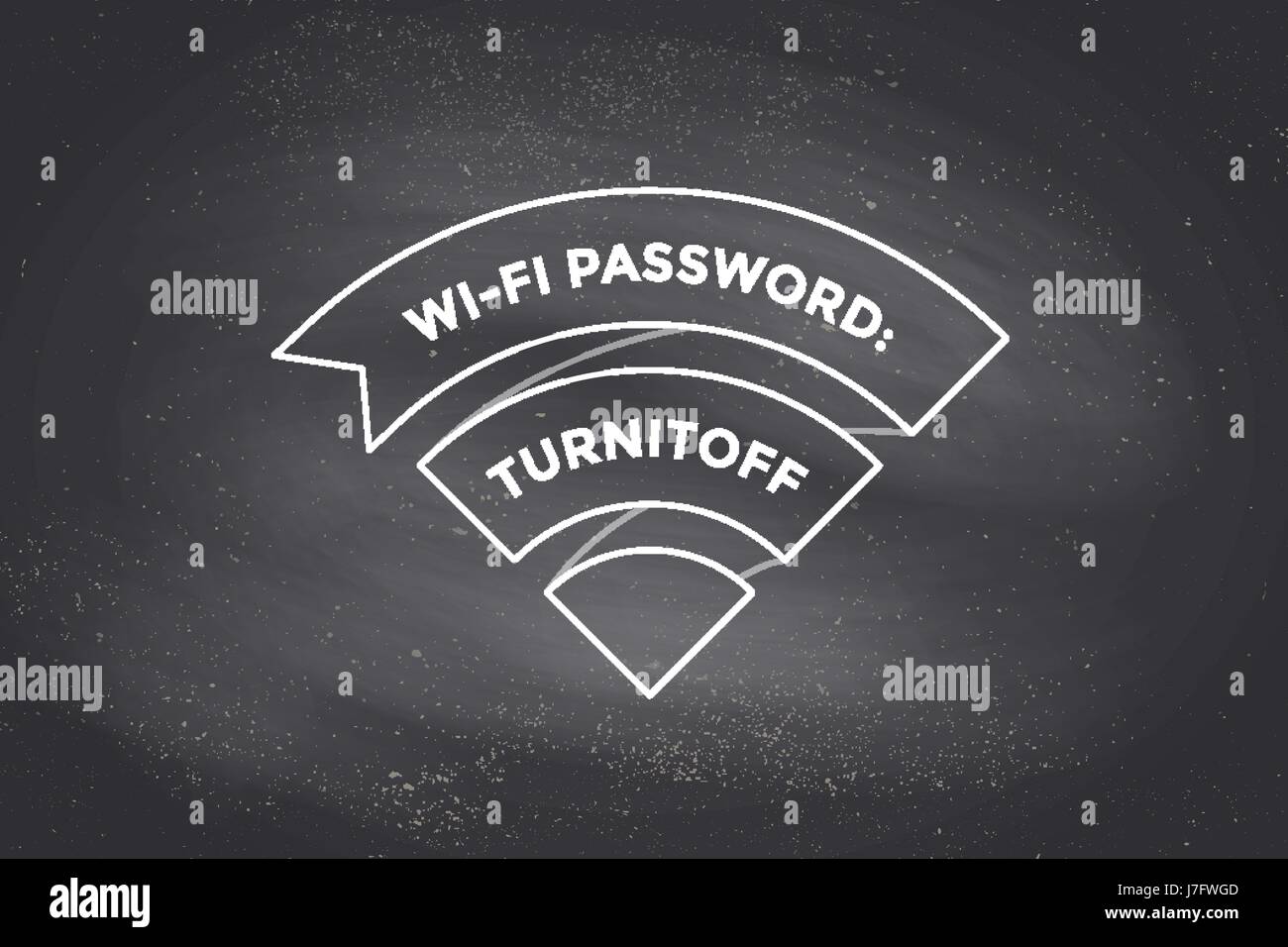 Vintage ribbon Wi-Fi sign for free wi-fi on chalkboard Stock Vector ...