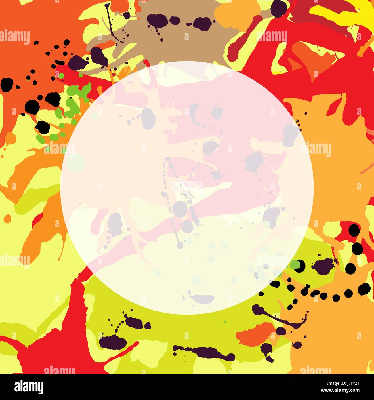 Red orange maroon artistic ink splashes vector background square ...