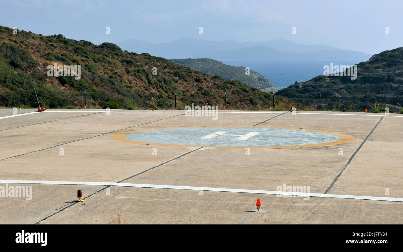 heliport helipad landing pad concrete horizontal place heliport helipad ...