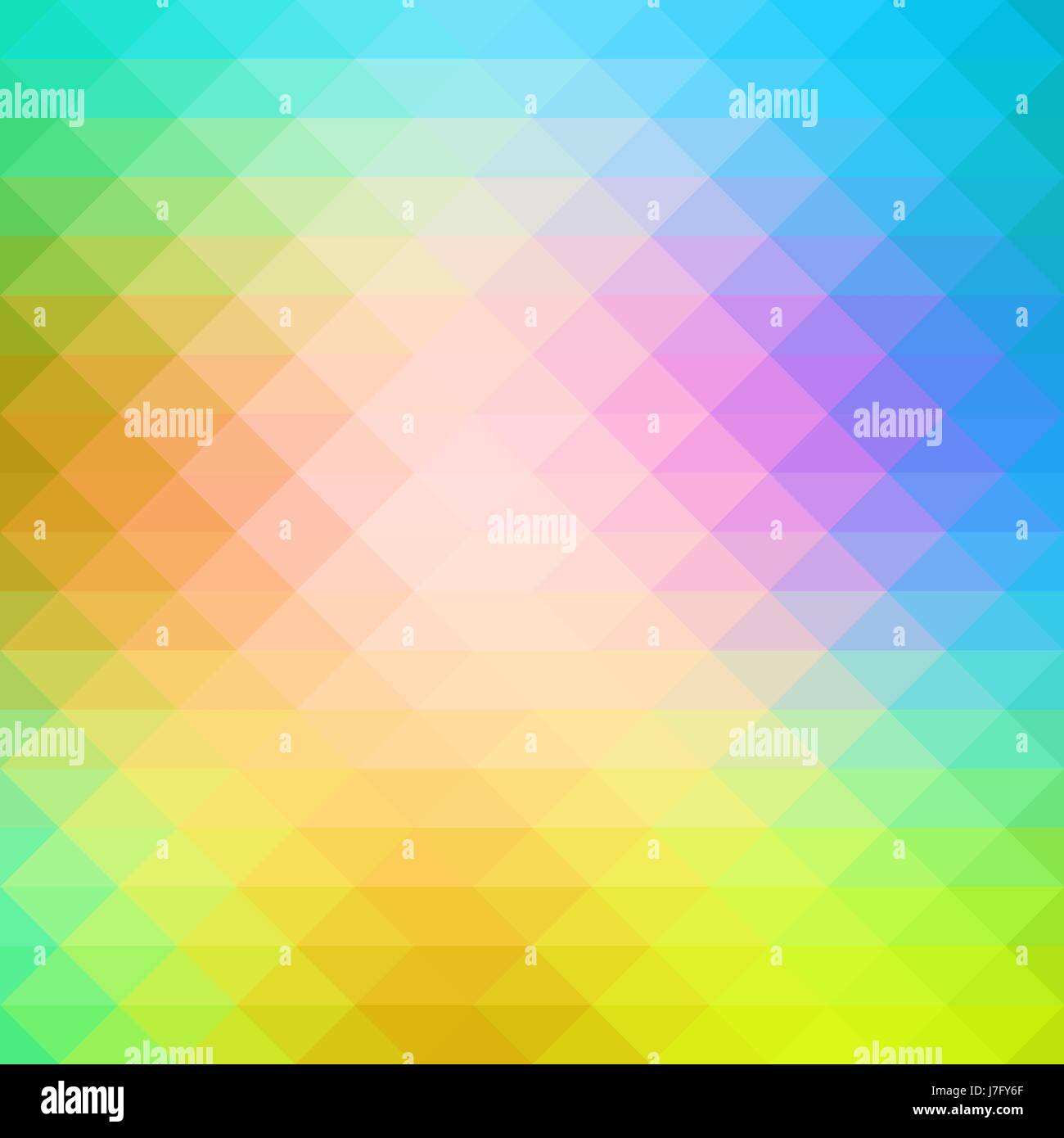 Pink green blue abstract geometric background with rows of triangles ...