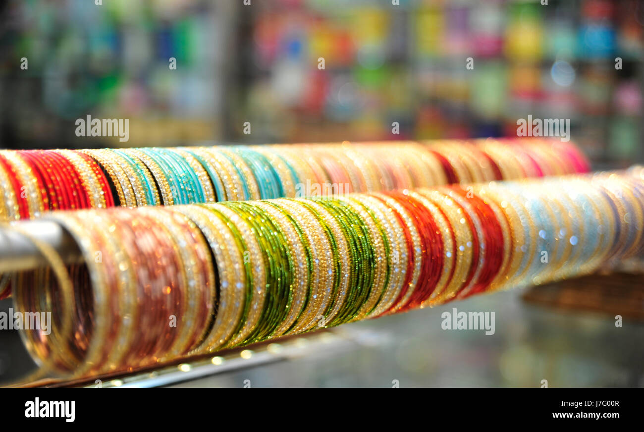 indian glass bangles Stock Photo - Alamy