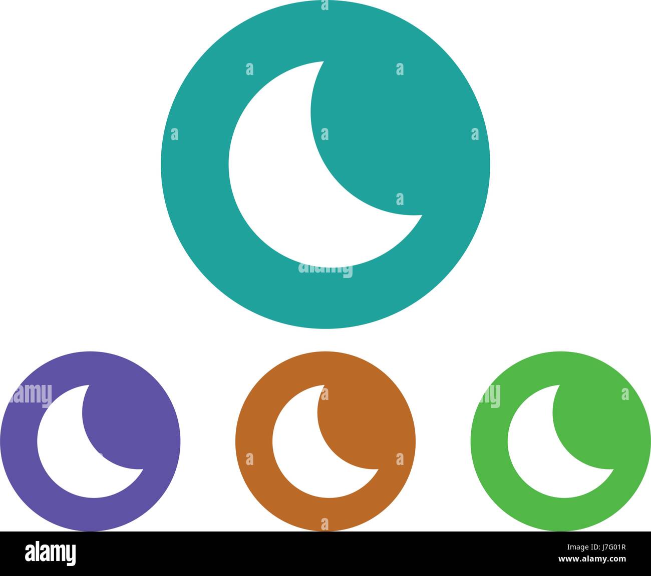 Set of moon icon Stock Vector Image & Art - Alamy