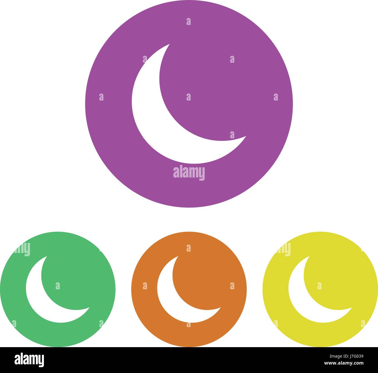 Set of moon icon Stock Vector Image & Art - Alamy