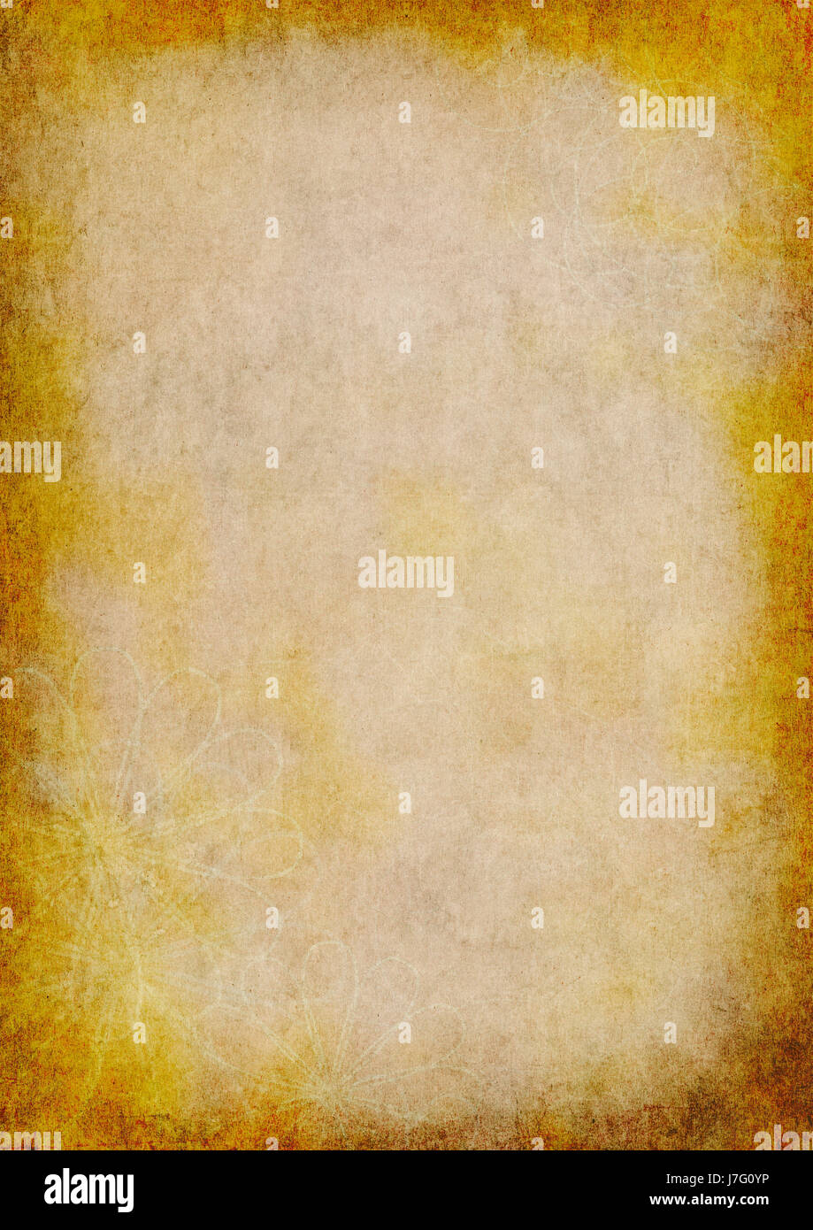 old parchment flower pattern Stock Photo - Alamy