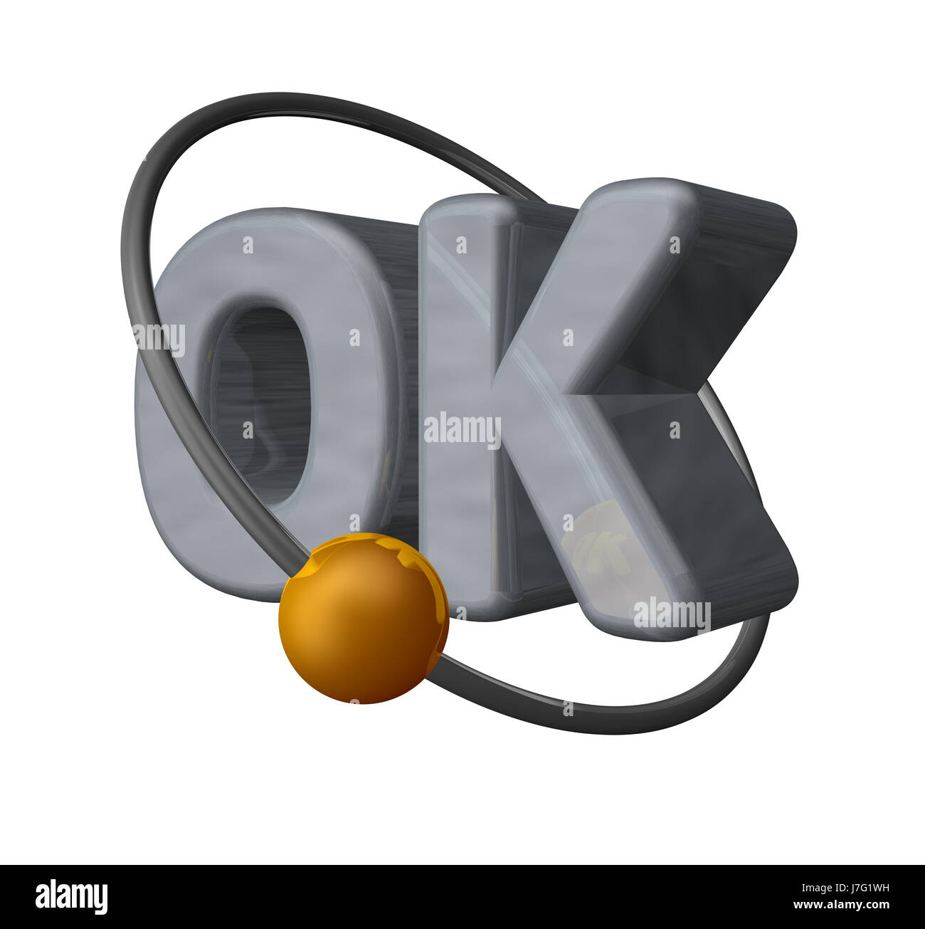 ring ok letters word circle rotate golden bowl sign signal ring ok ...