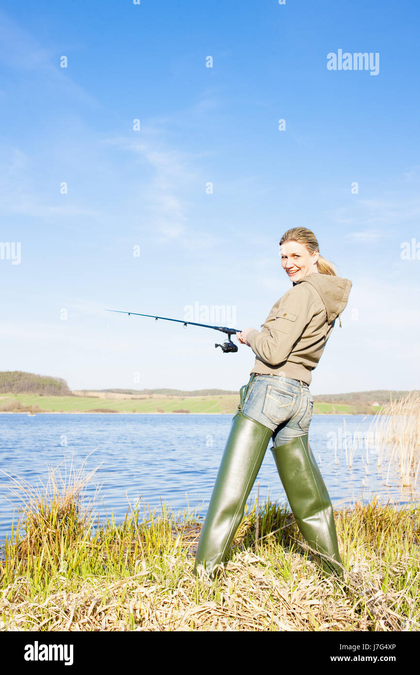 woman fishing woman humans human beings people folk persons human human ...