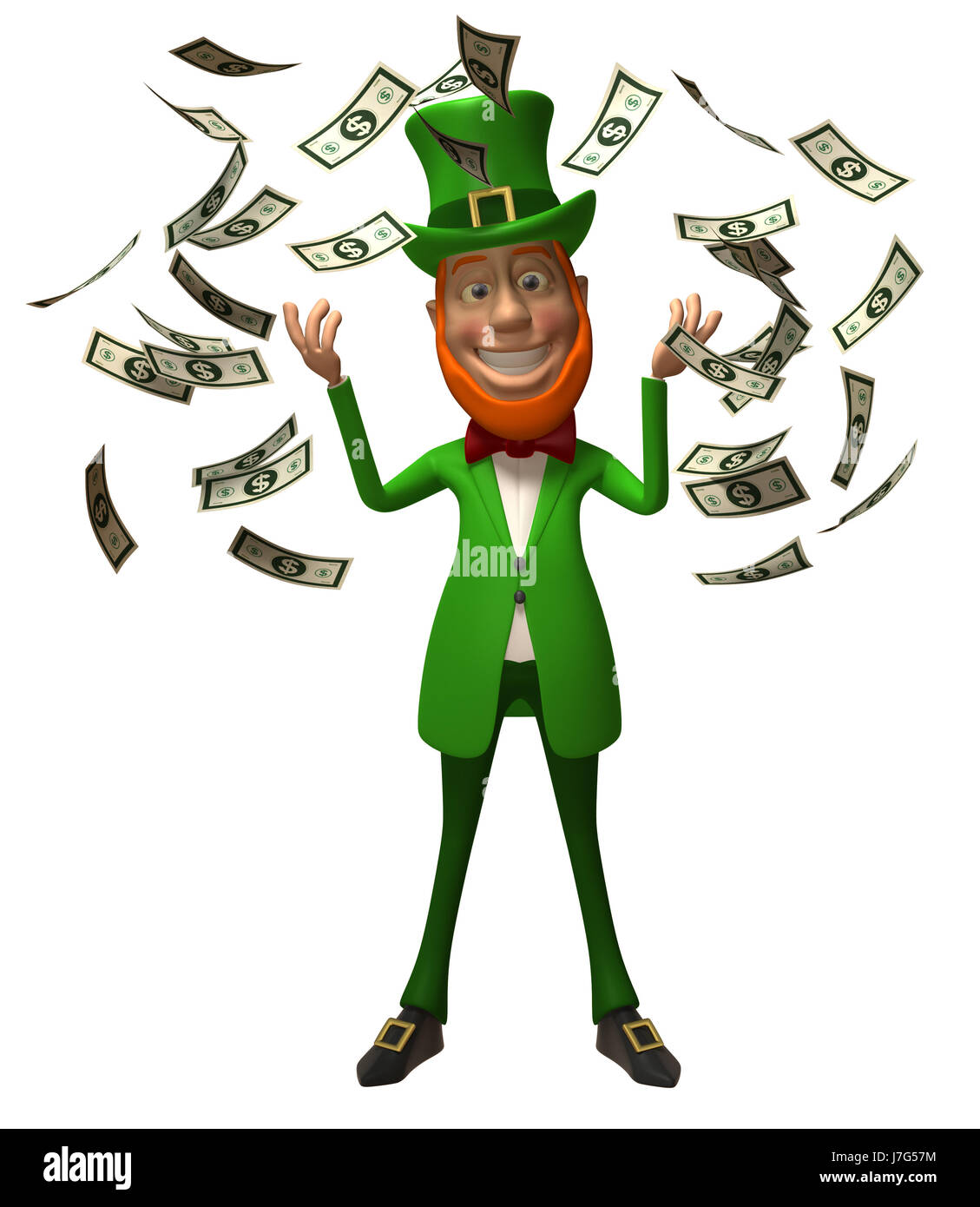 ireland irish cartoon goblin leprechaun green guy hat illustration ...