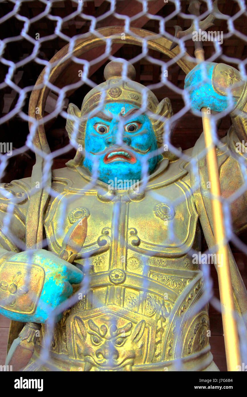 Sculpture of Jikokuten, One of Four Heavenly Kings at Shitennou-mon ...