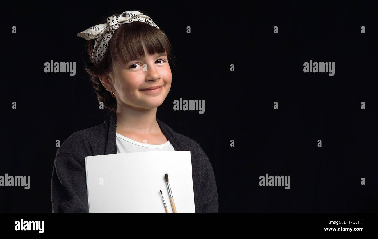 Portrait of Artist Girl Stock Photo - Alamy