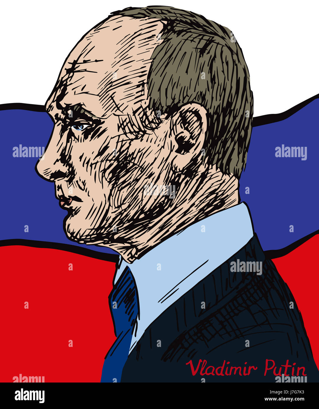 Vladimir putin portrait drawing hi-res stock photography and images - Alamy
