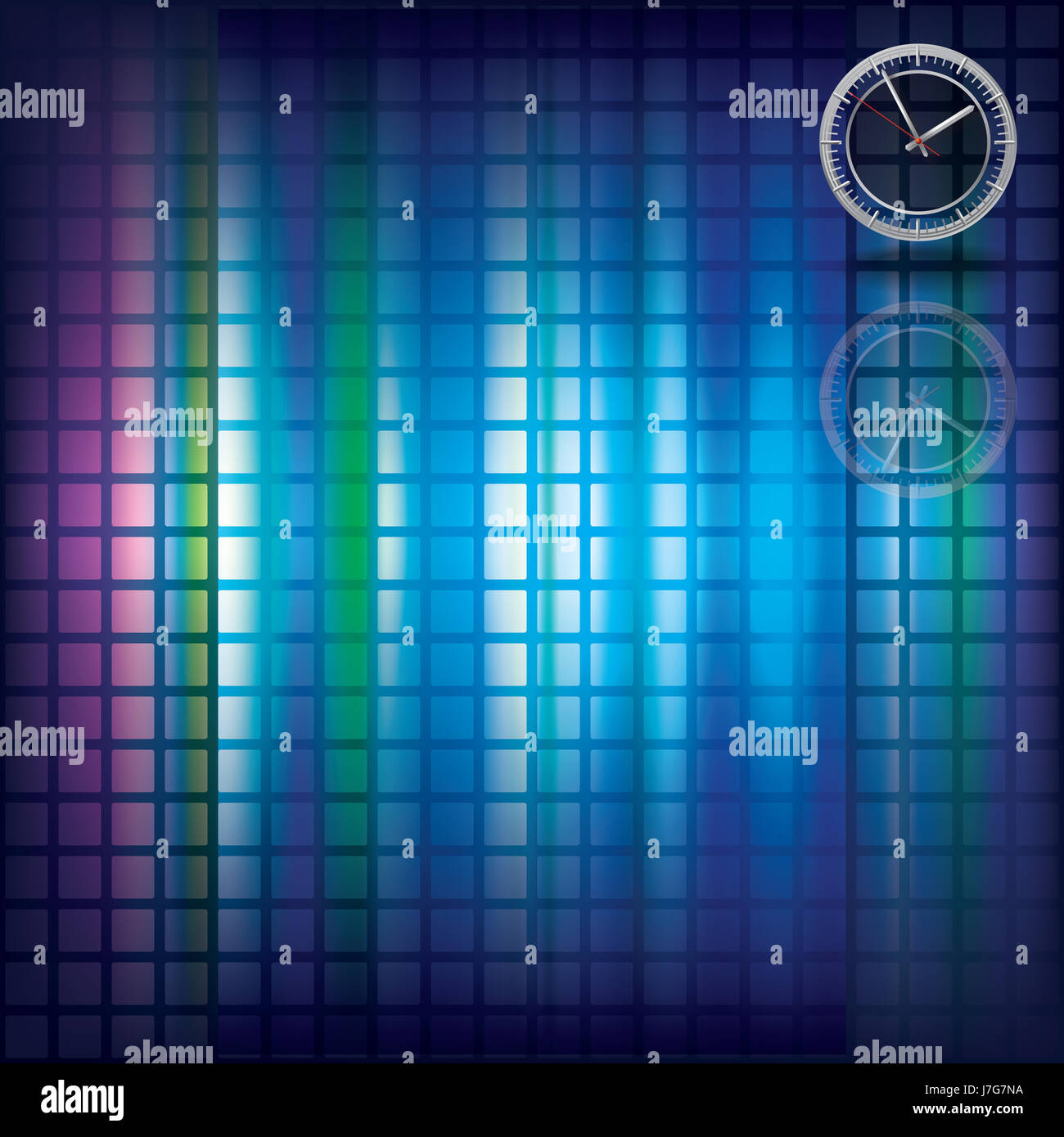 reflection clock illustration square abstract nobody star backdrop ...