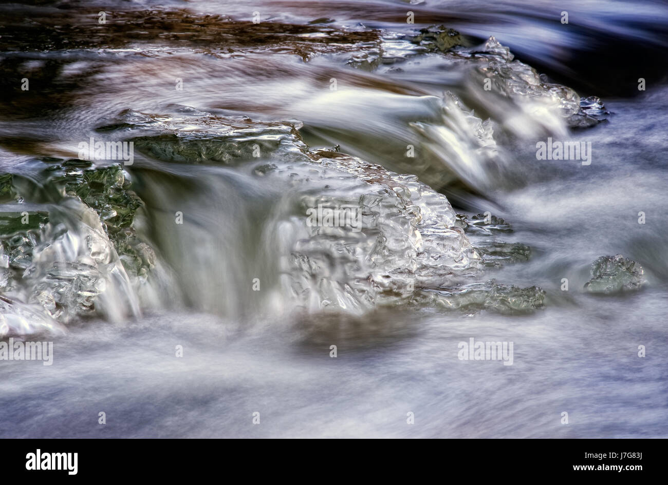 winter cold season thaw river water winter cold contrast soft ice hard season Stock Photo - Alamy