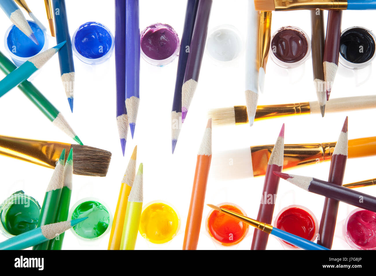 art colour brush paint color paintbrush brushing pen style pencil blue ...