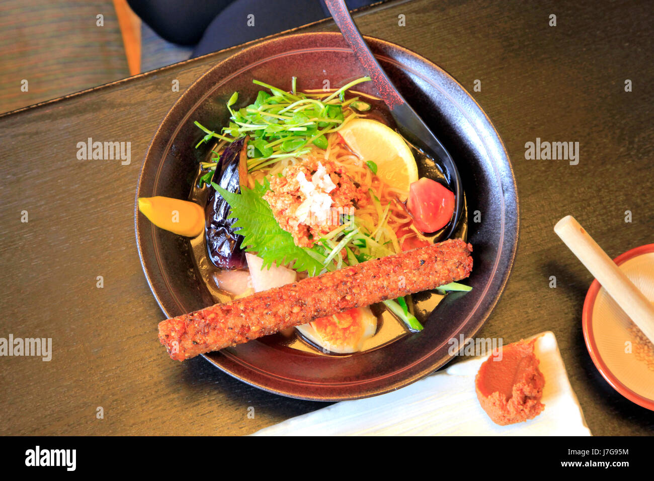 Tengu Ramen Noodles of Mount Takao Gongen-Chaya Restaurant in Hachioji ...