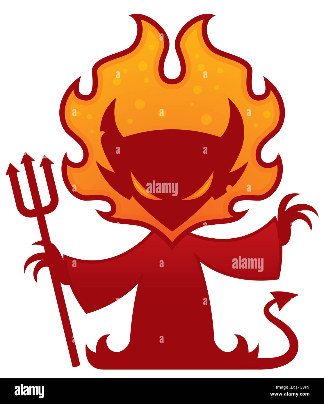 Cartoon vector drawing devil flames hi-res stock photography and images ...