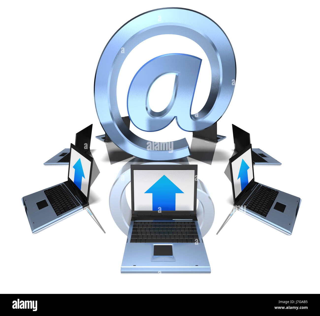 laptop notebook computers computer illustration arrow render internet ...