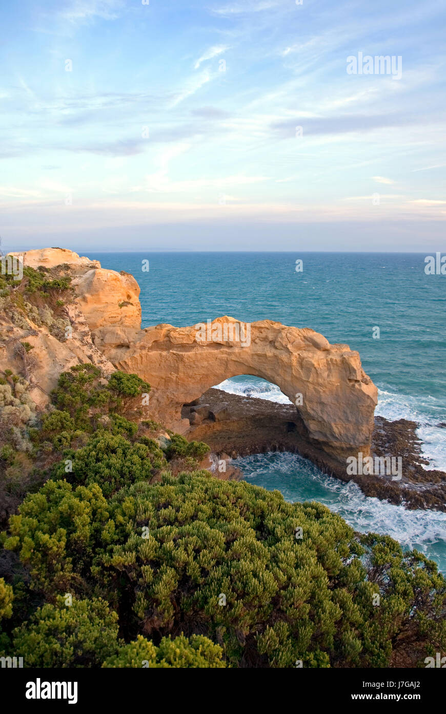 horizon sunset arc arch beach seaside the beach seashore waves bushes ...